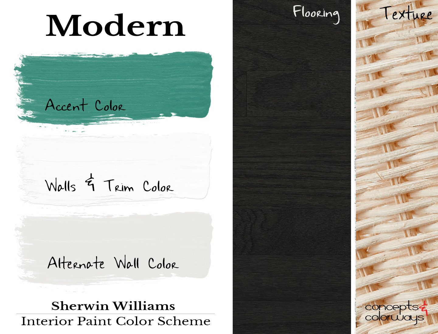 Emerald Green and Bright White Home Paint Color Scheme With ...