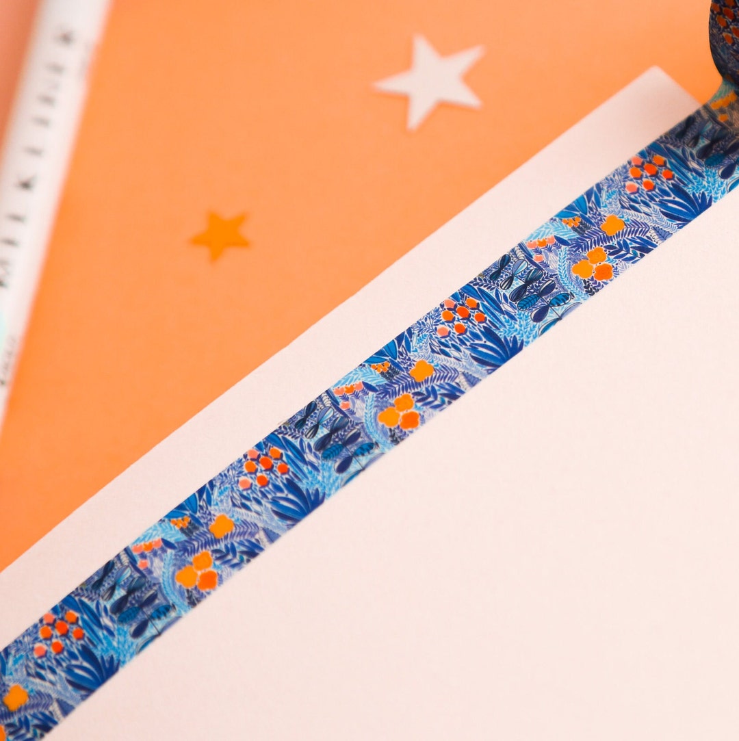 Blooming Blue Floral Washi Tape - Etsy