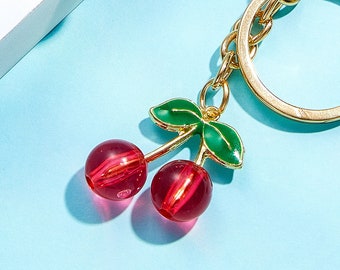 Cherry Keychain - Etsy