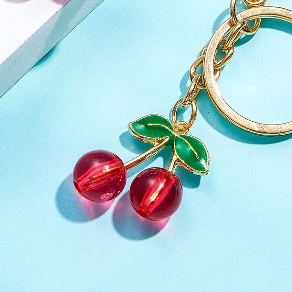Cherry Keychain - Etsy