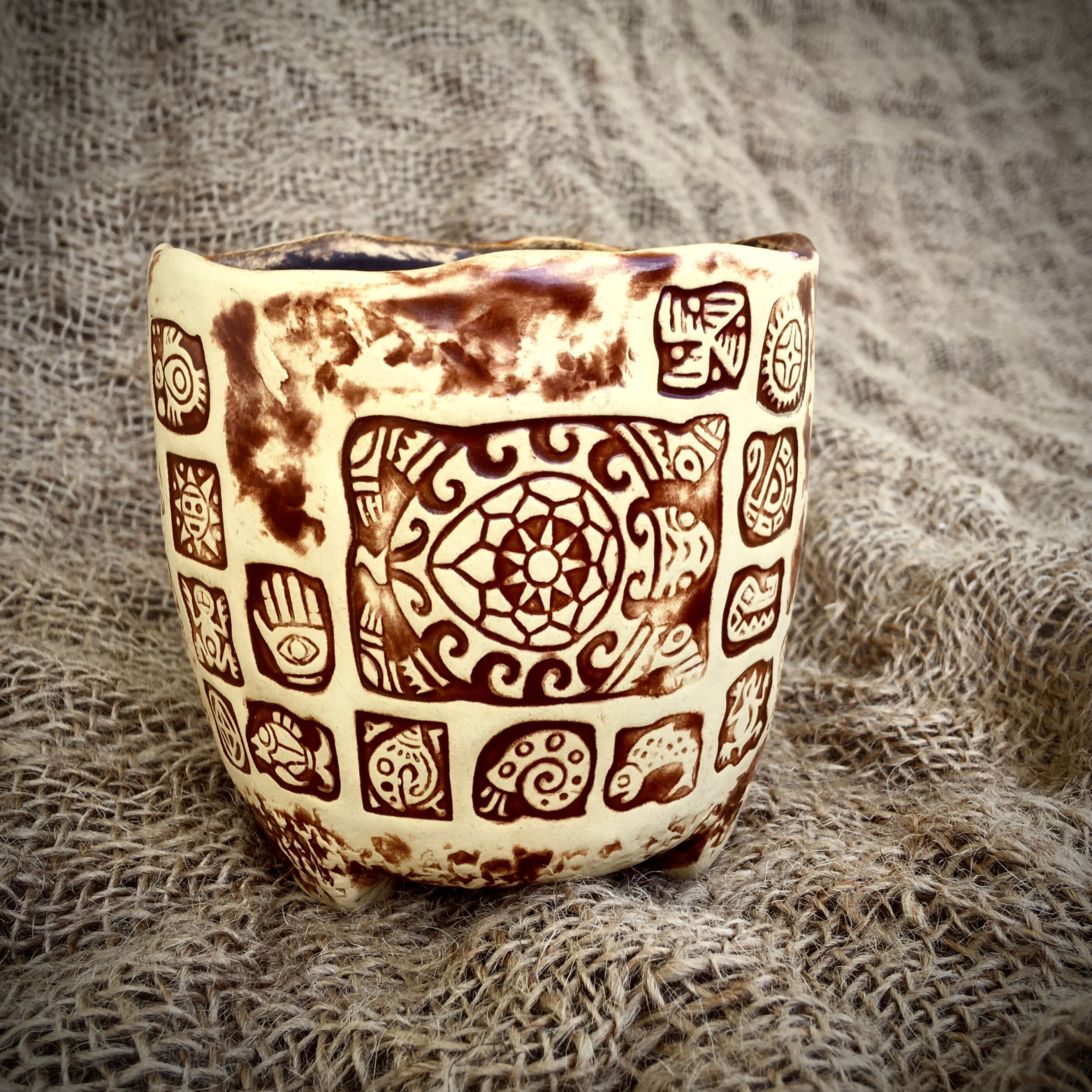 Ceramic Pots With Archaic Patterns - Etsy UK