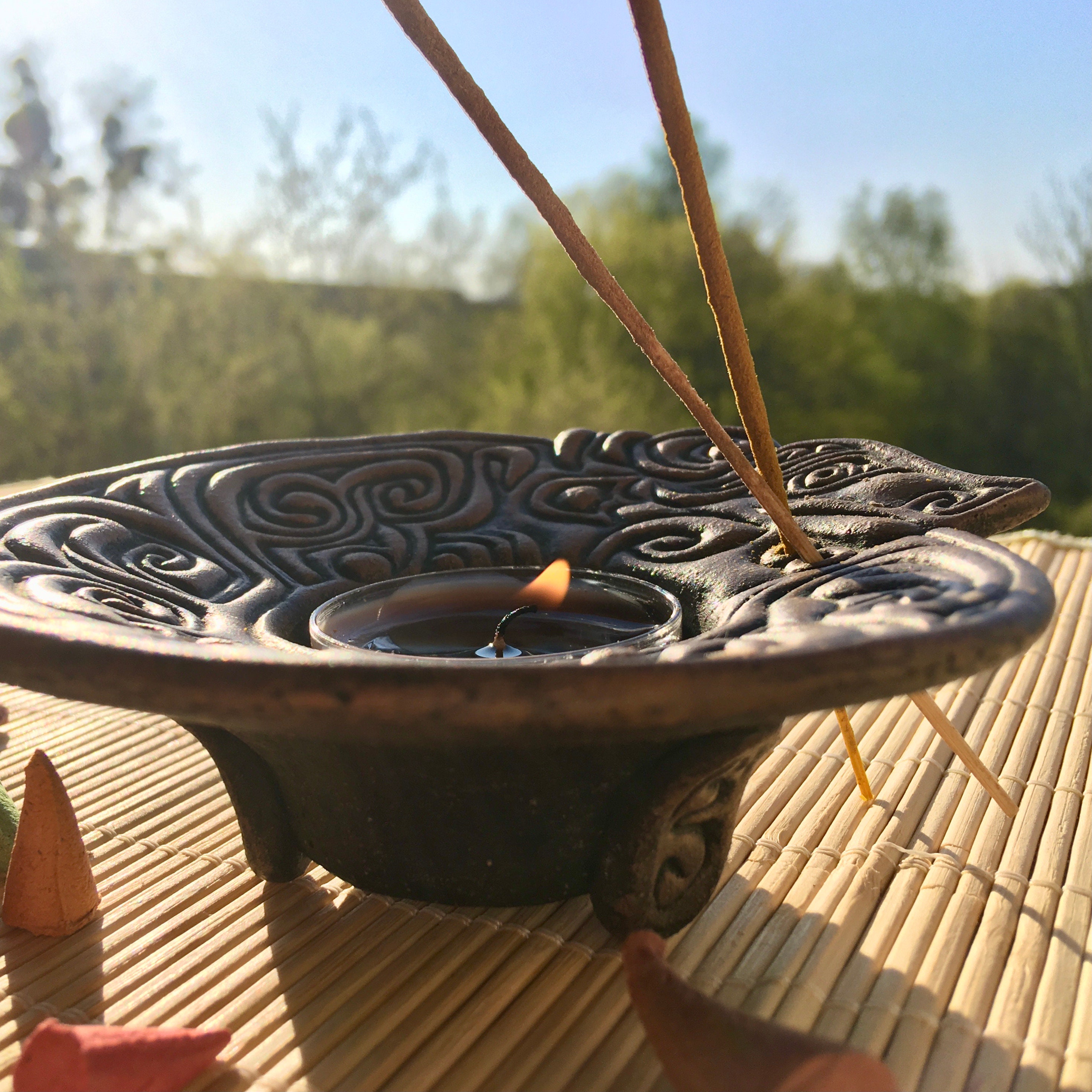 Ancient Chinese Dragon, Tea-light and Incense Holder - Etsy