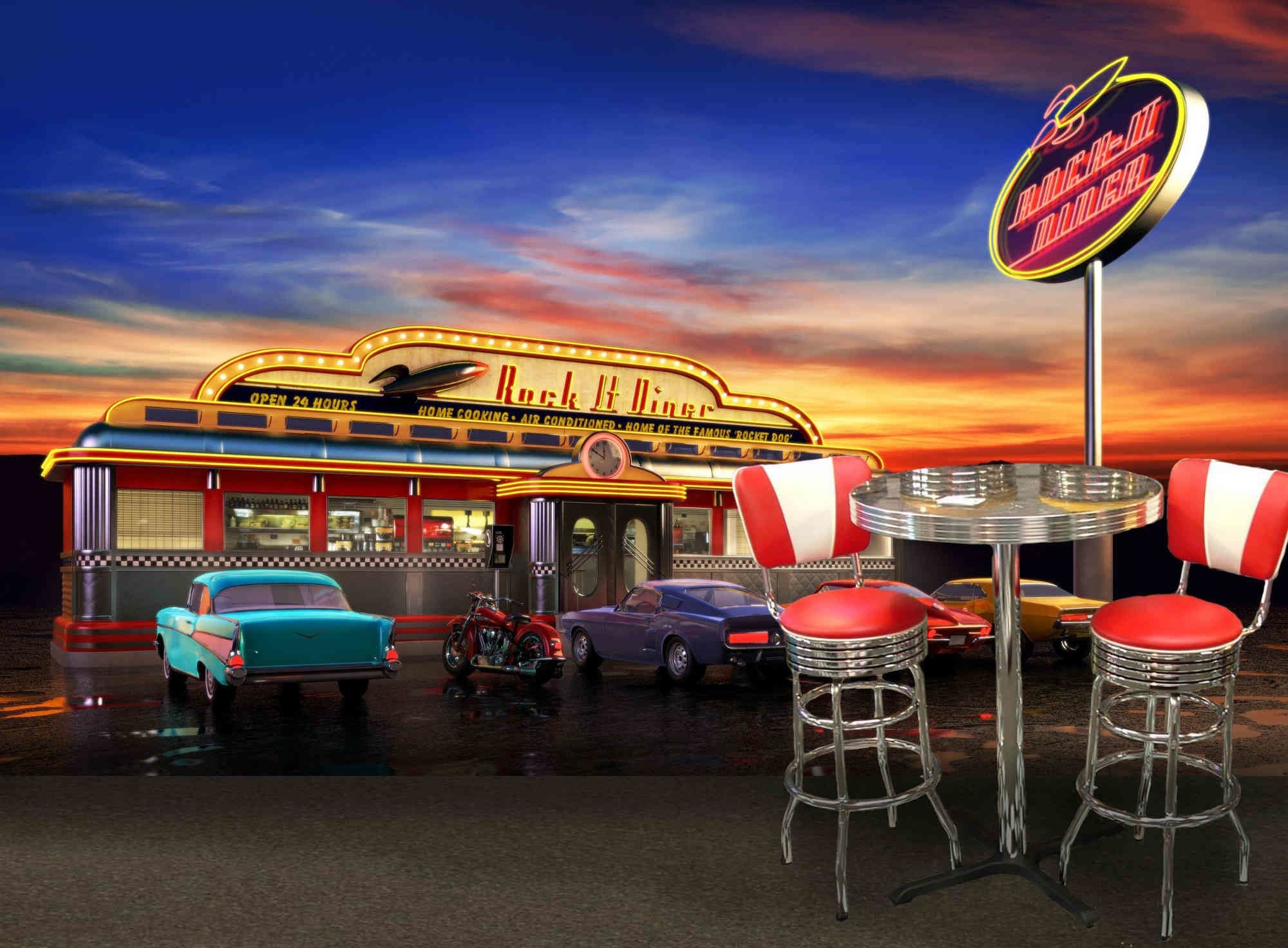 AMERICAN DINER art Photo framed canvas various sizes | Etsy AMERICAN DINER art Photo framed canvas various sizes | Etsy