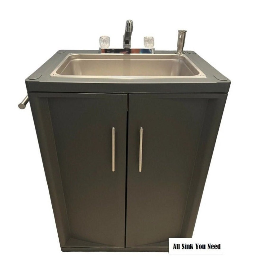Portable Sink Mobile Handwashing, Self Contained, Hot & Cold Water ...