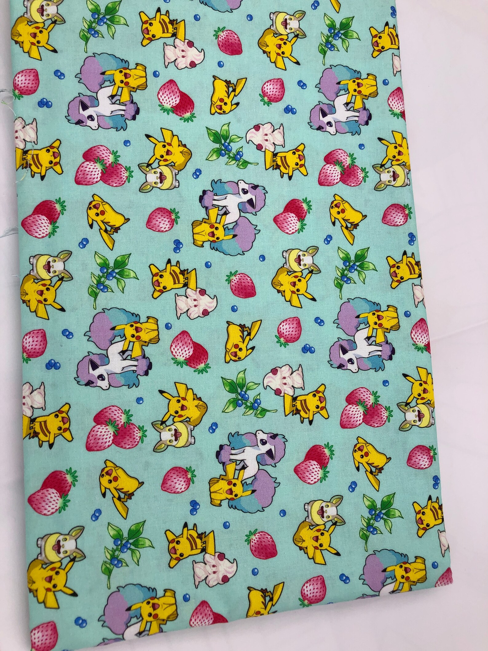 Cute Pokemon Fabric Pikachu Fabric Korea Fabric 100% Cotton | Etsy