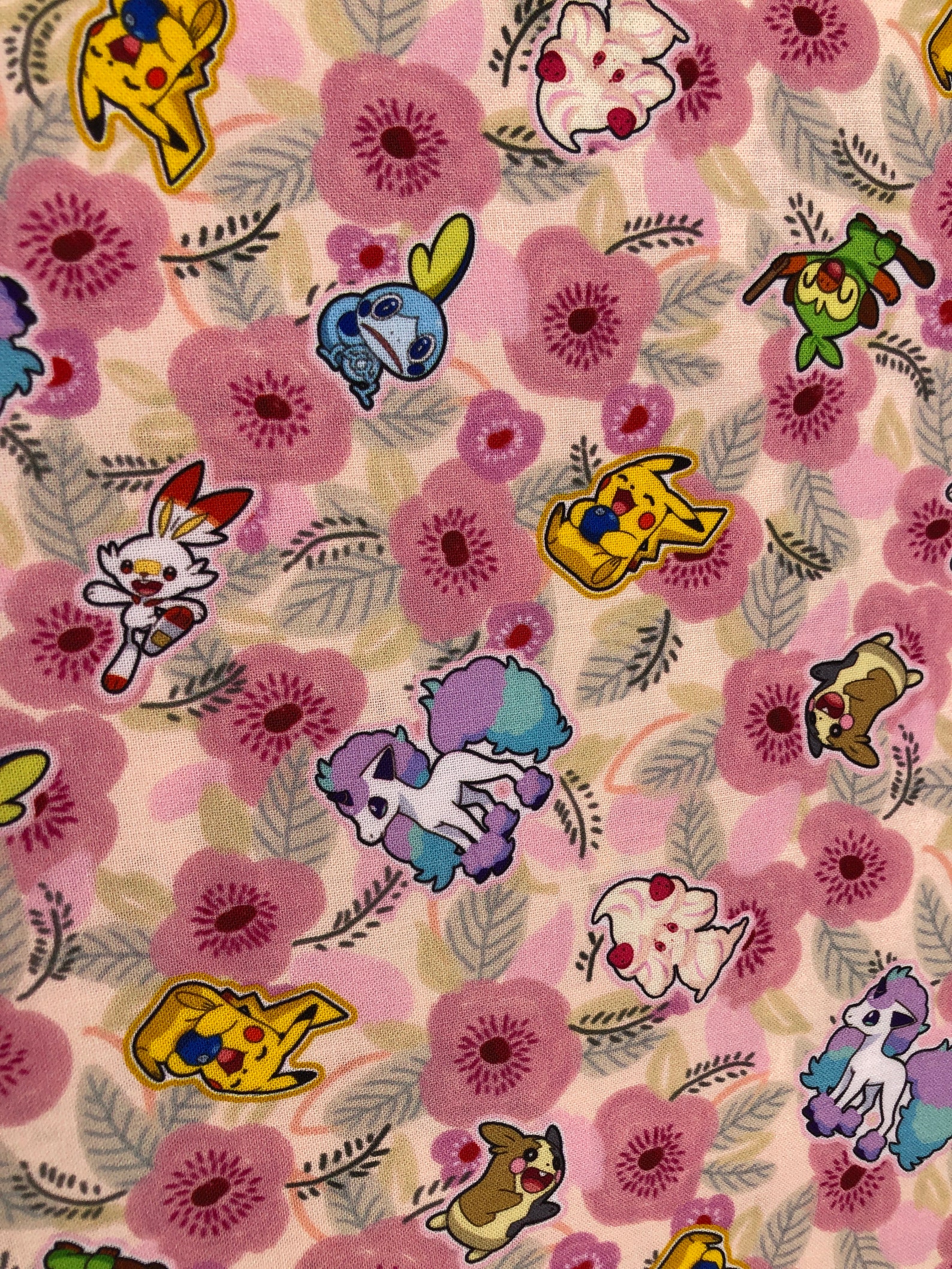 Cute Pokemon Fabric Pikachu Fabric Korea Fabric 100% Cotton | Etsy