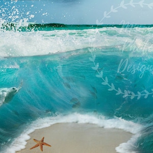 Ocean Digital Backdrop, Mermaid, Princess, Water Background , Beach ...