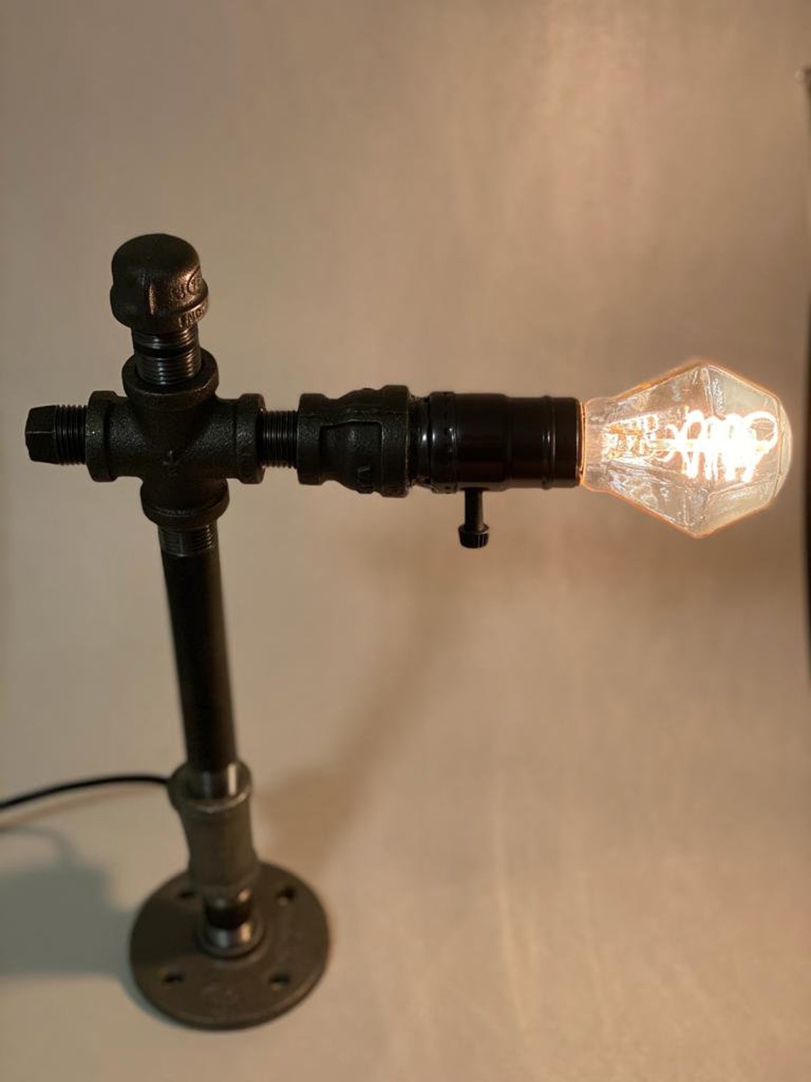 Industrial Style Lamp - T-shape Design - Etsy