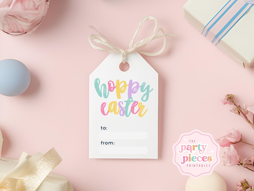Hoppy Easter Printable Gift Tags | Easter Favor Tags | DIY Easter ...