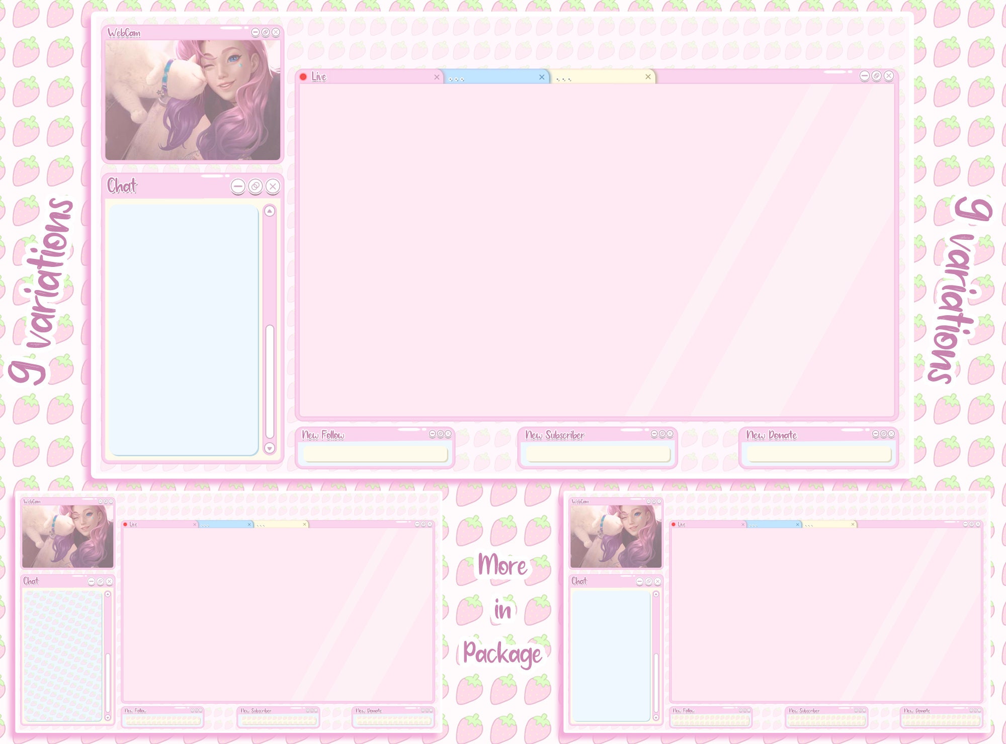 Stream Overlay Package Cute Pastel Browser V2.0 - Etsy Australia