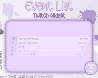Twitch Event List - Etsy