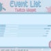 Transparent Blue Event List for Stream - Twitch - Etsy