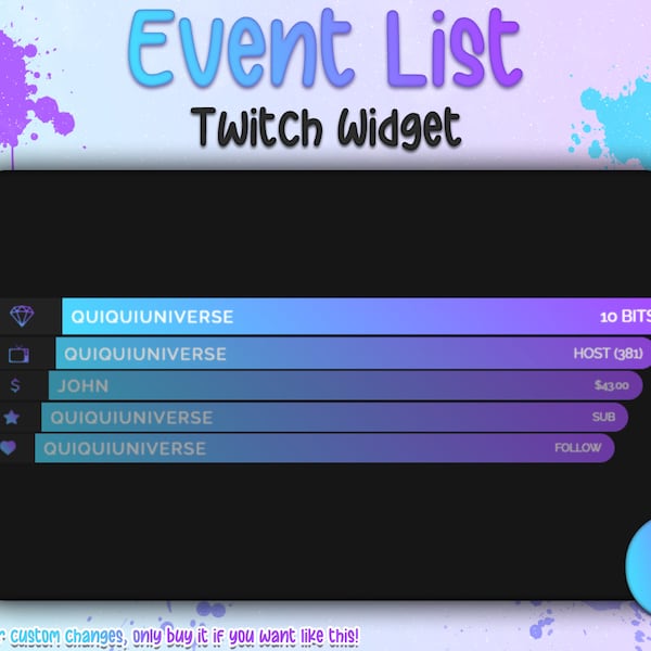 Stream Event List - Etsy