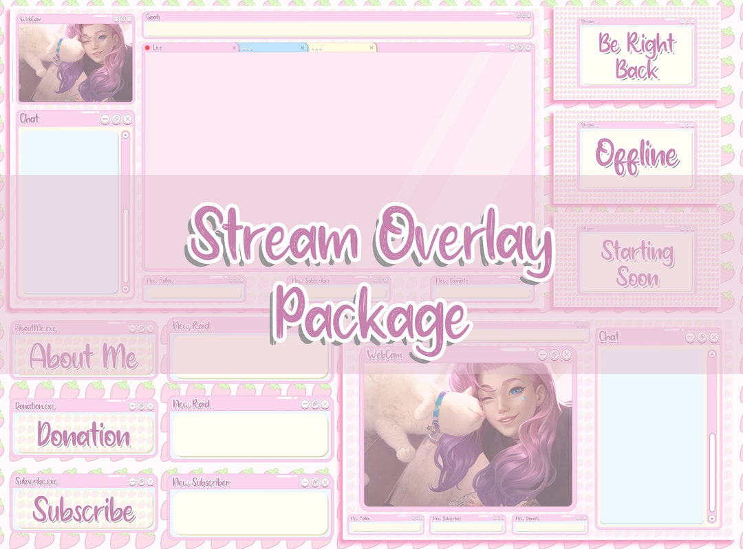 Cute Pastel Stream Overlay Package – Static Scenes (digital Download ...