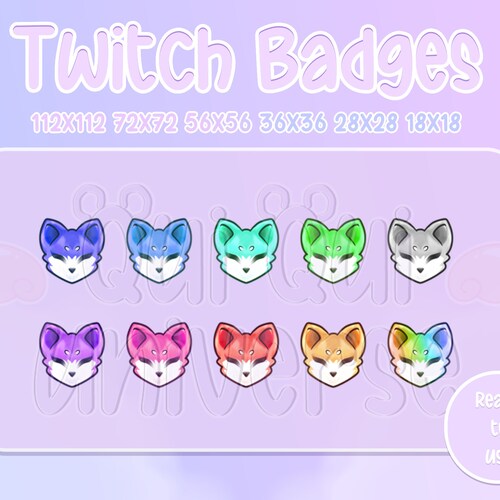 Fox Sub Badges Twitch Sub Badges Twitch Badges Twitch Sub - Etsy