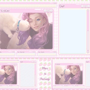 Stream Overlay Package - Cute Pastel Browser V2.0 - Etsy
