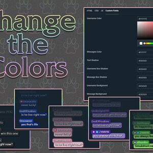 Customizable Chat Box Rounded Rectangle Widget for Stream Color ...