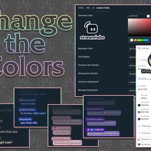 Customizable Chat Box Rounded Rectangle Widget for Stream - Color ...