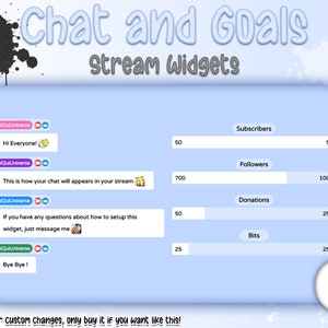 Transparent White Multicolored Chat and Goals for Stream - Twitch ...