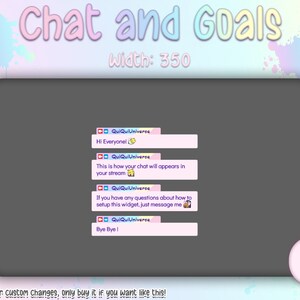 Cute Rainbow Animated Chat and Goals for Stream - Twitch, Facebookgg - Etsy