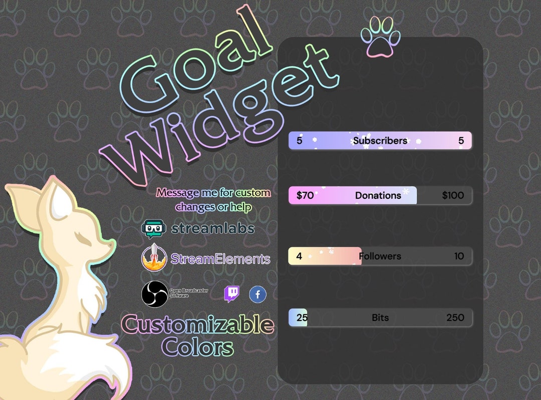 Condensed Goals Widget for Stream - Customizable - Goals - Stream ...