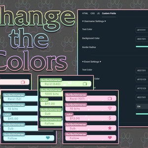 Basic Customizable Event List for Stream - Twitch and Facebook - Etsy
