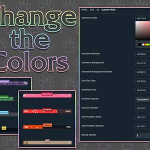 Customizable Goals Rounded Rectangle Widgets for Stream Color ...