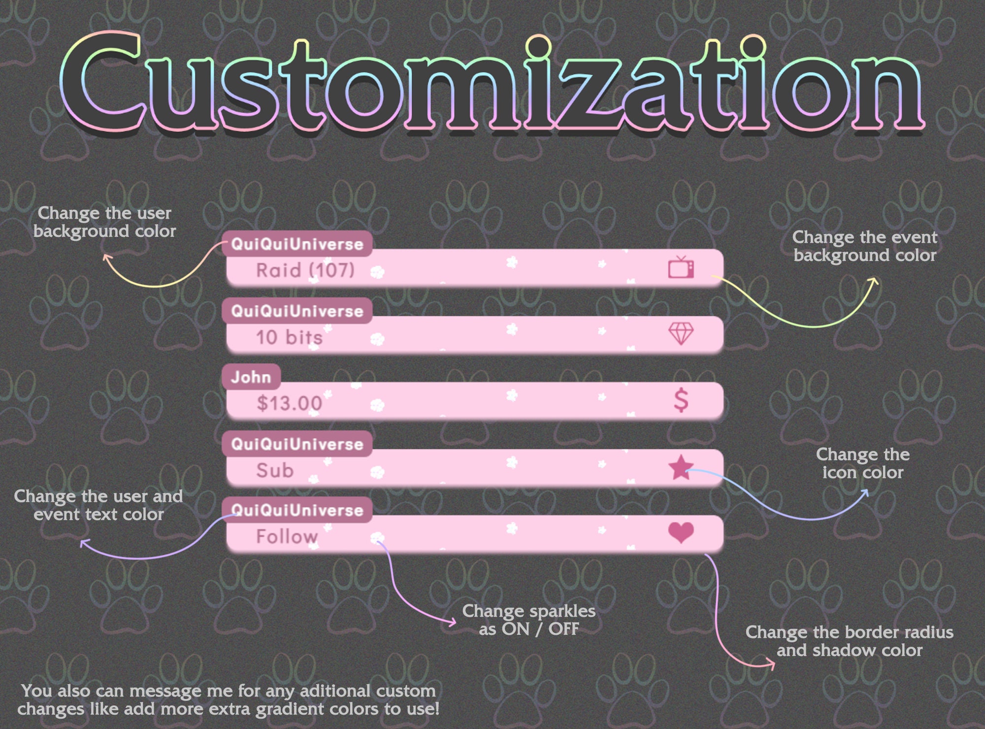 Basic Customizable Event List for Stream - Twitch and Facebook - Etsy