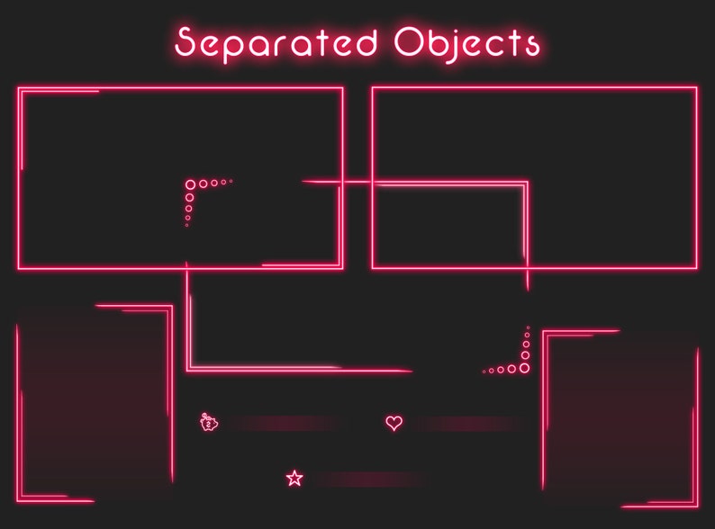 Stream Overlay Package Animated Pink Neon - Etsy