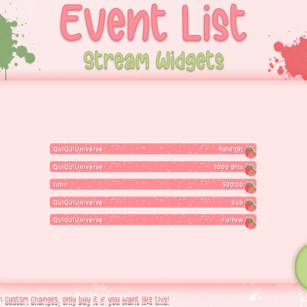 Stream Event List - Etsy