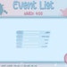 Transparent Blue Event List for Stream - Twitch - Etsy