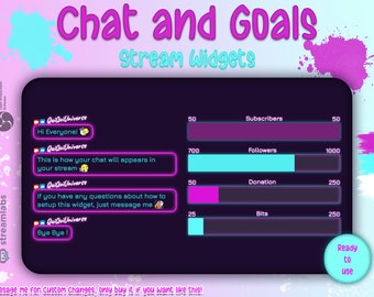 Animated Cat Purple Neon Chat Box for Twitch/ Twitch Stream - Etsy