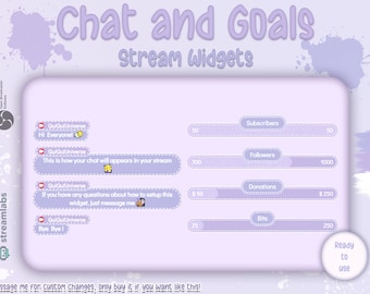 Custom Cute Heart Chat and Goals Widgets for Twitch / Animated Stream ...