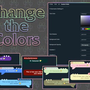 Customizable Cute Double Side Pink White Chat for Stream - Stream ...