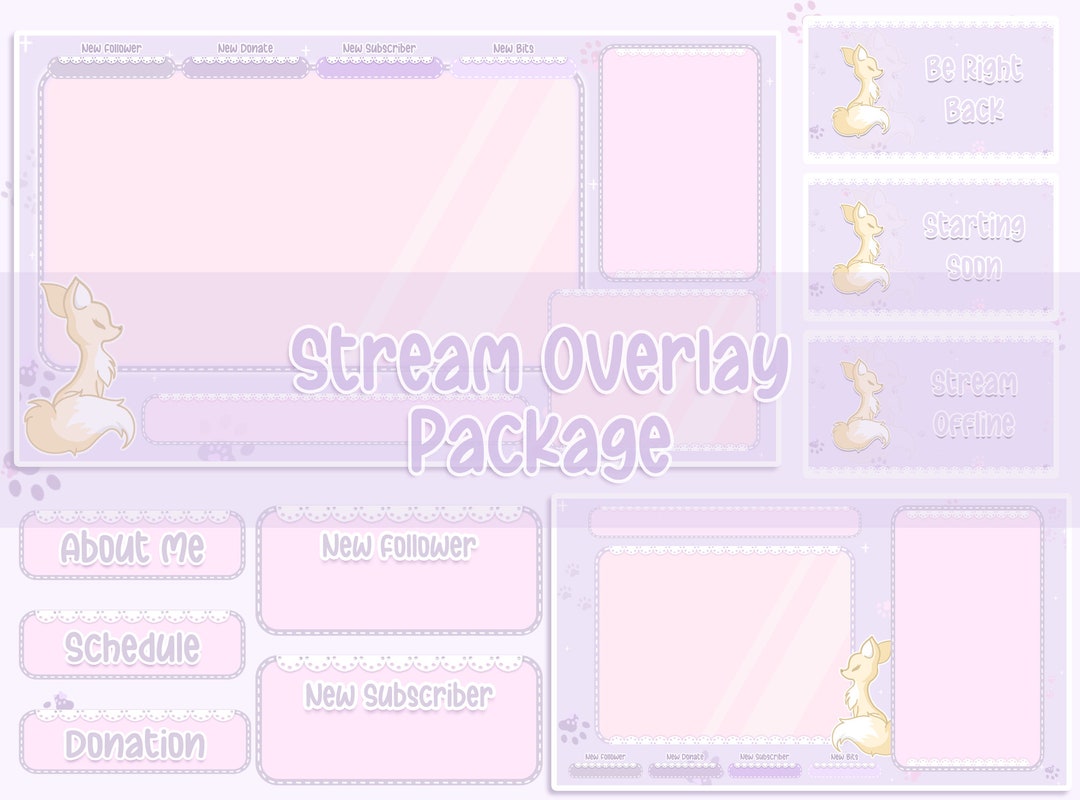 Stream Overlay Package - Foxy - Etsy