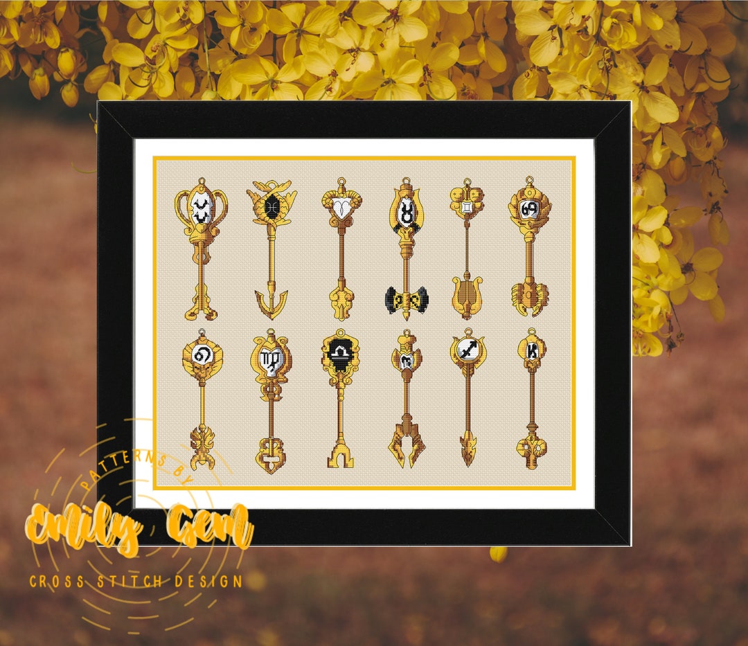 Cross Stitch "celestial Keys" PDF Pattern - Etsy