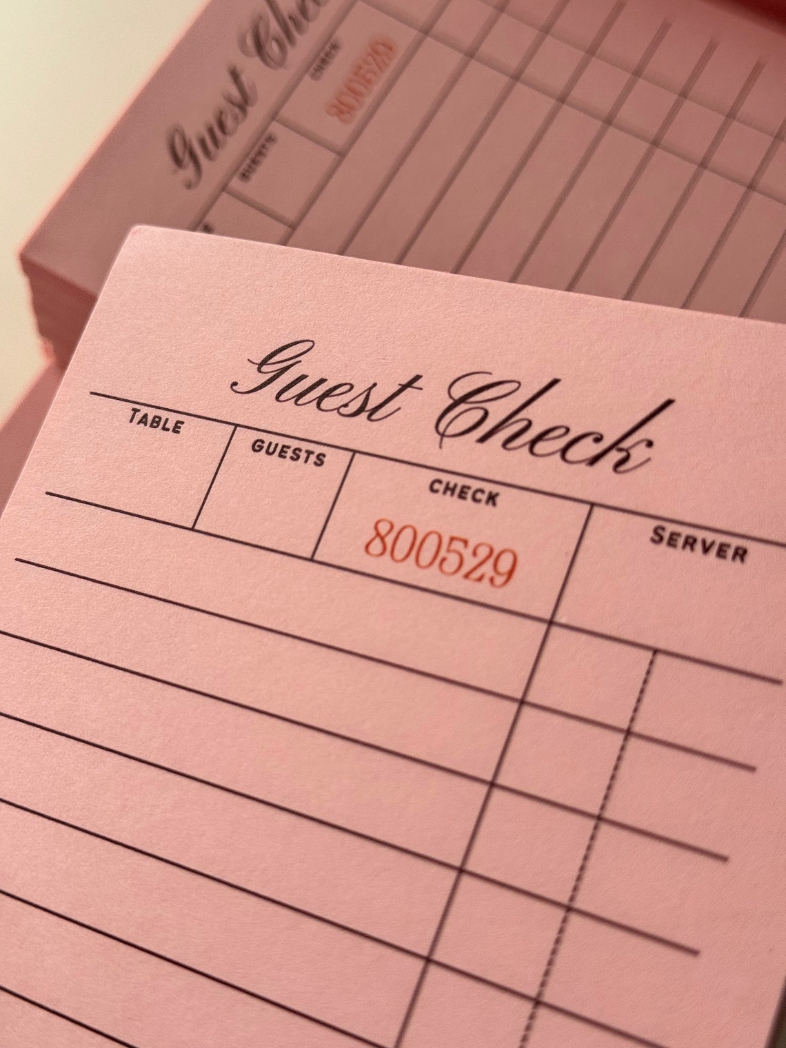 Three Pack | Pink 4x6 Inch Guest Check Notepad | Vintage-inspired ...