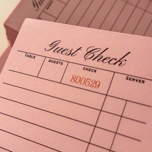 Three Pack | Pink 4x6 Inch Guest Check Notepad | Vintage-inspired ...