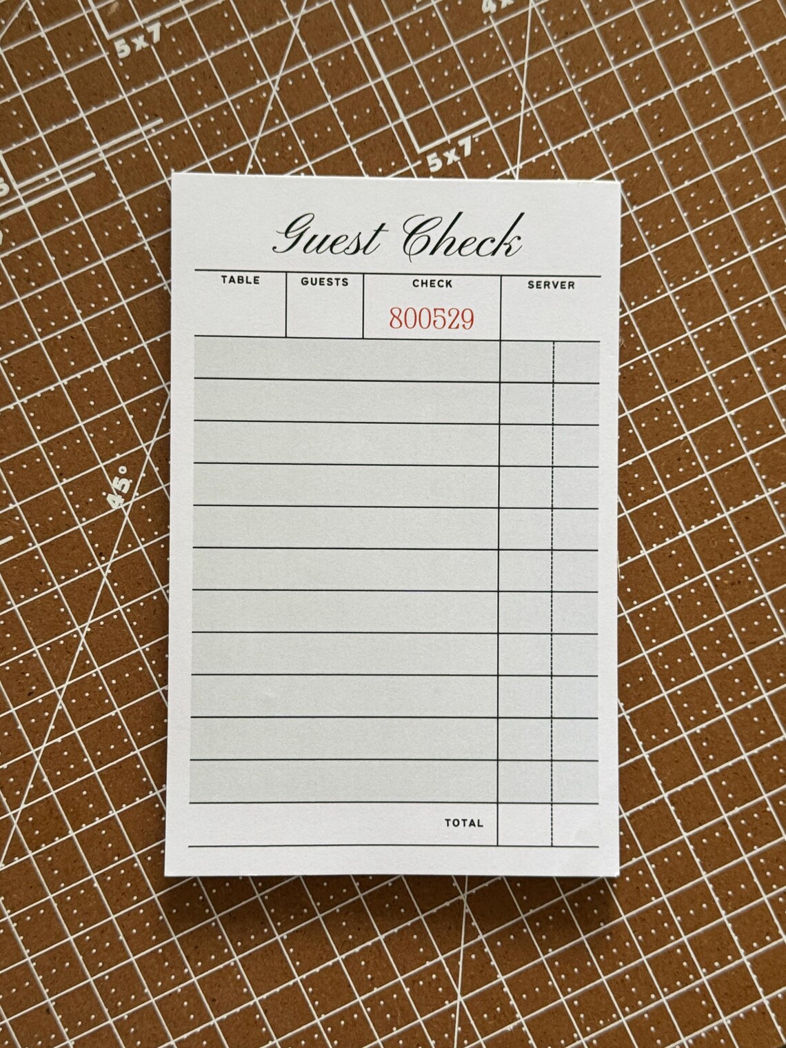 Vintage-inspired Guest Check Notepad: 4x6 Inch Stationary - Etsy