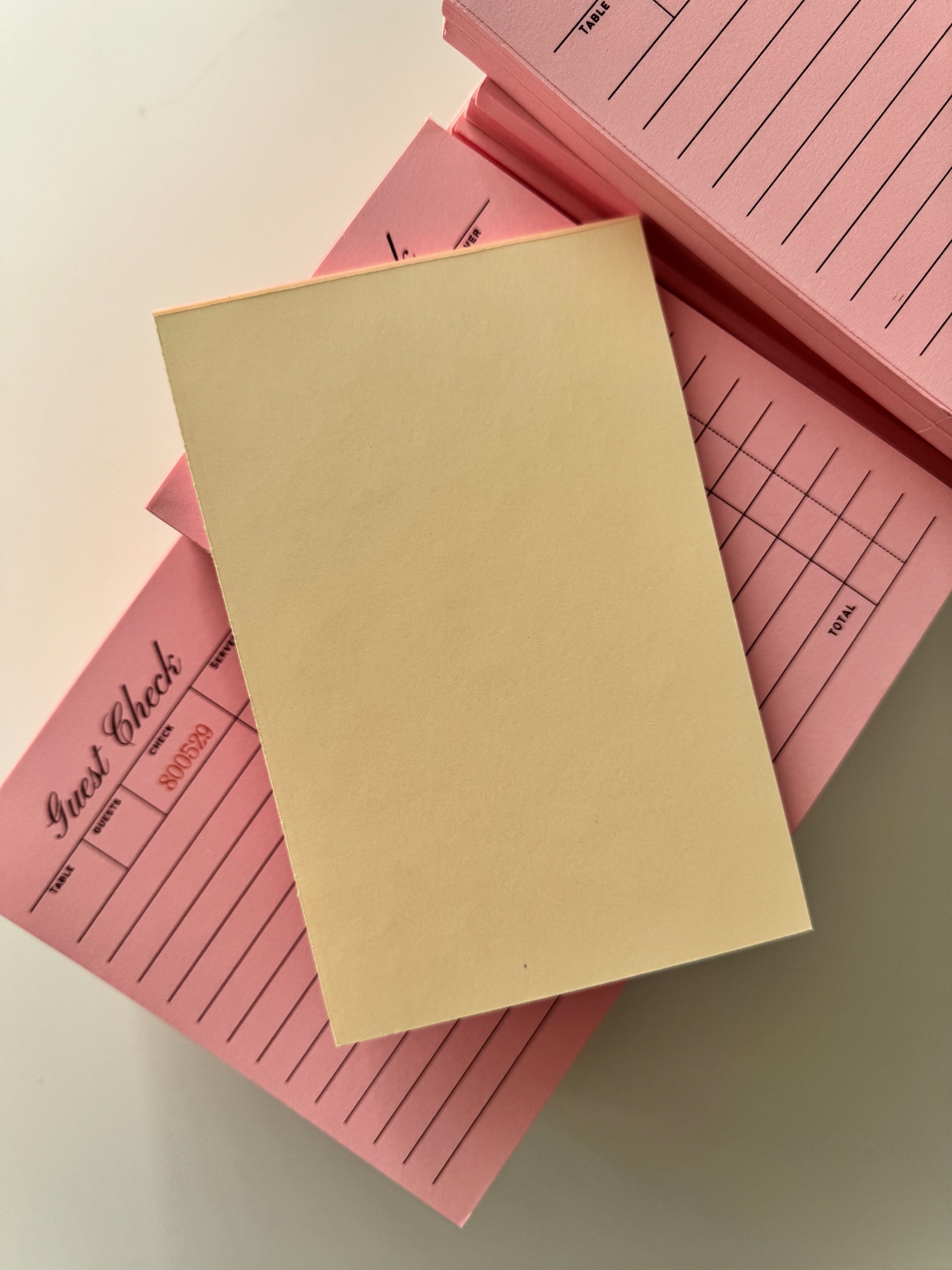 Three Pack | Pink 4x6 Inch Guest Check Notepad | Vintage-inspired ...