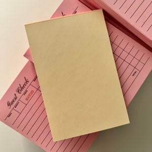 Three Pack | Pink 4x6 Inch Guest Check Notepad | Vintage-inspired ...