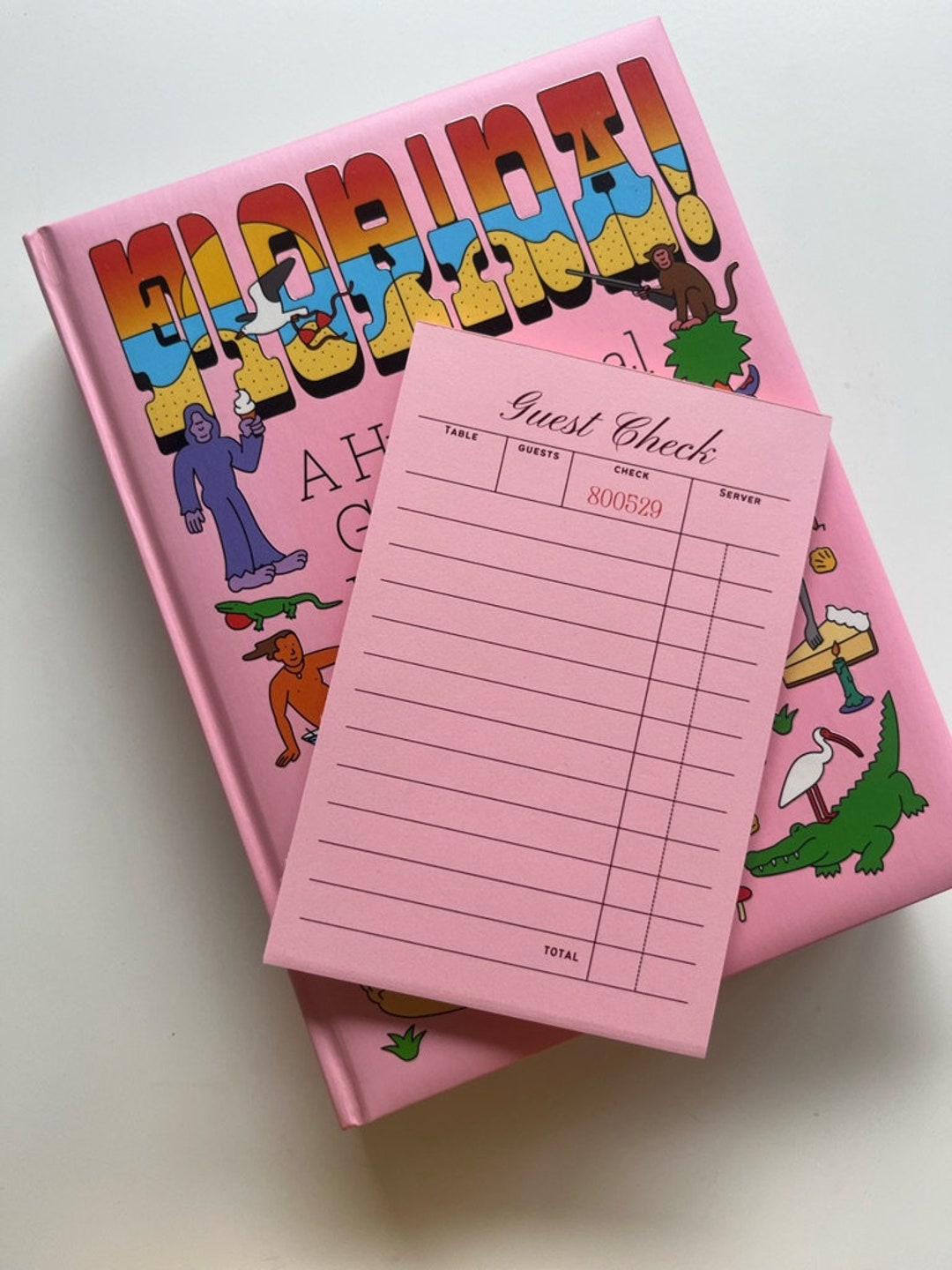 Pink 4x6 Inch Guest Check Notepad — Vintage-inspired Stationary — Gift ...