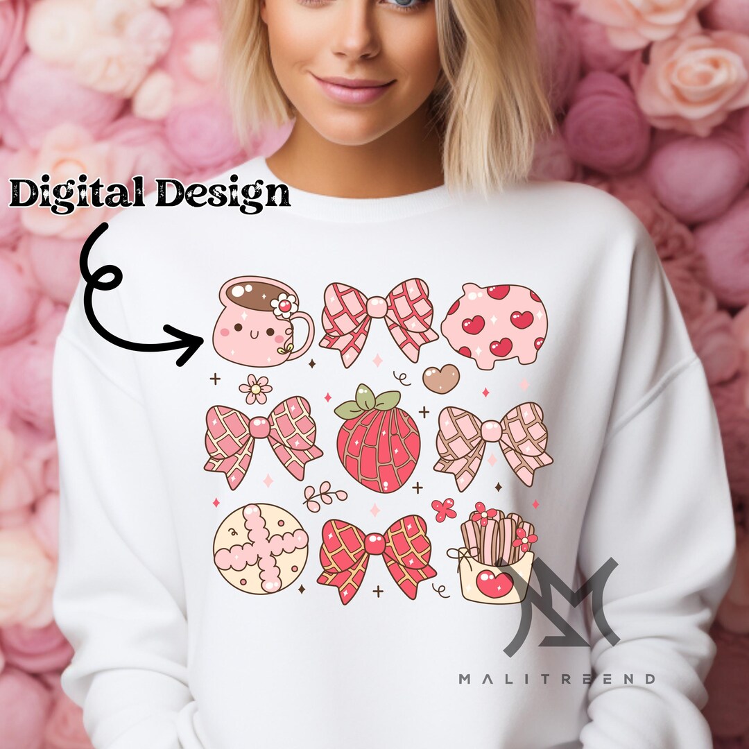 Valentine's Day Mexican Pan Dulce PNG – Heart-shaped Concha Clipart for ...