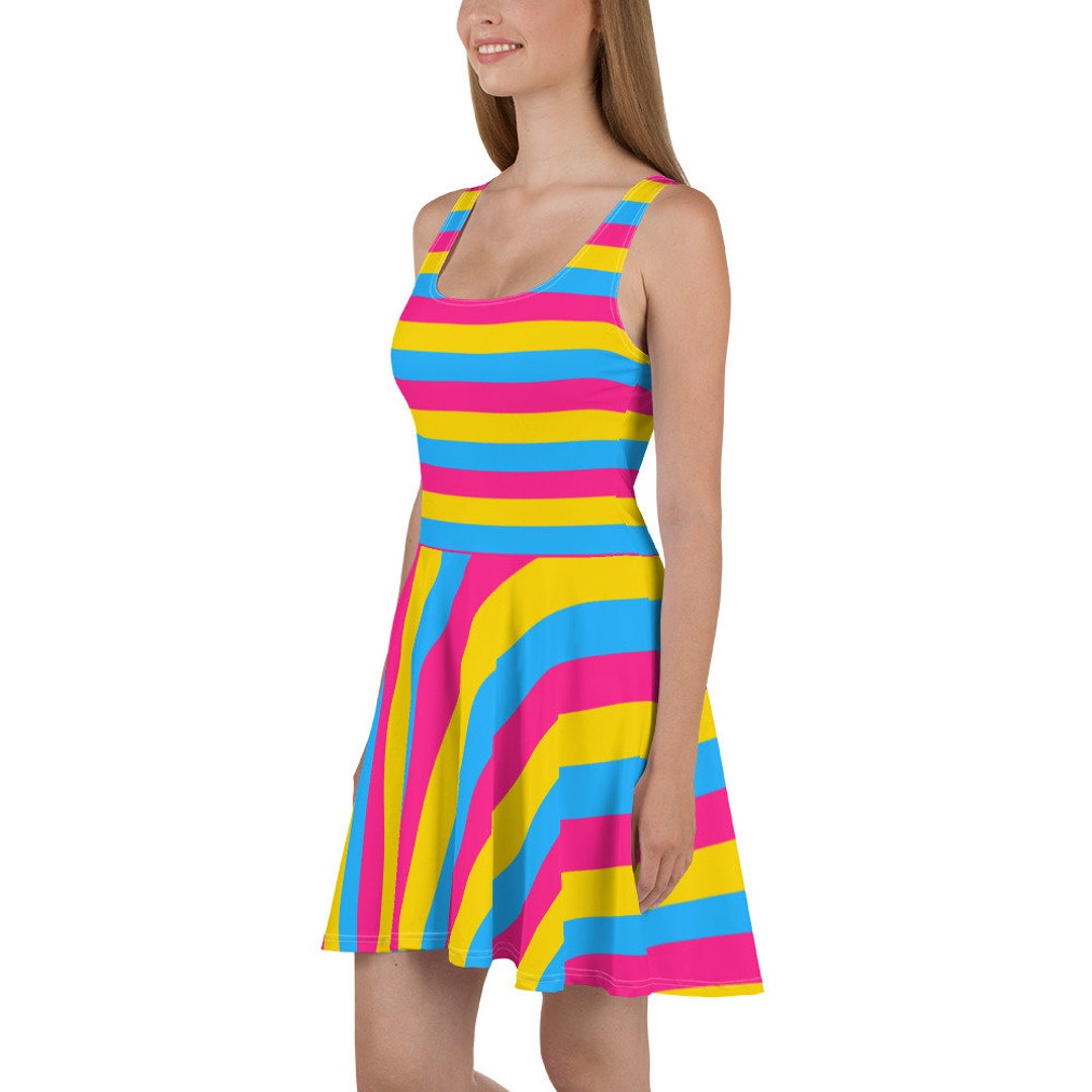 Pansexual Flag Dress XS 3XL Pansexual Flag Pansexual Pride Pansexual ...
