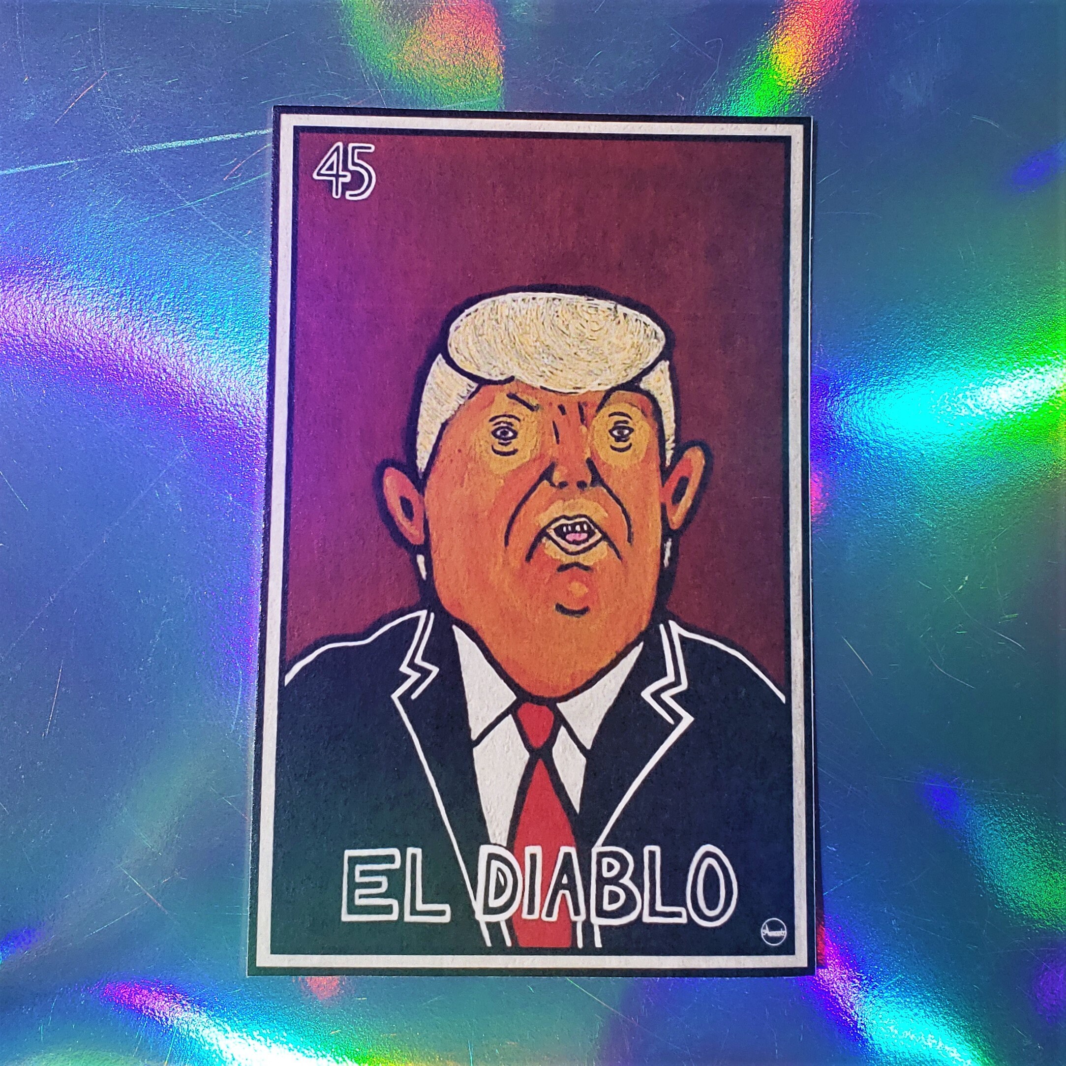 El Diablo Loteria Card Print - Etsy UK