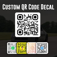 Custom QR Code Vinyl Clear Decal / Storefront Window Decal Sticker ...