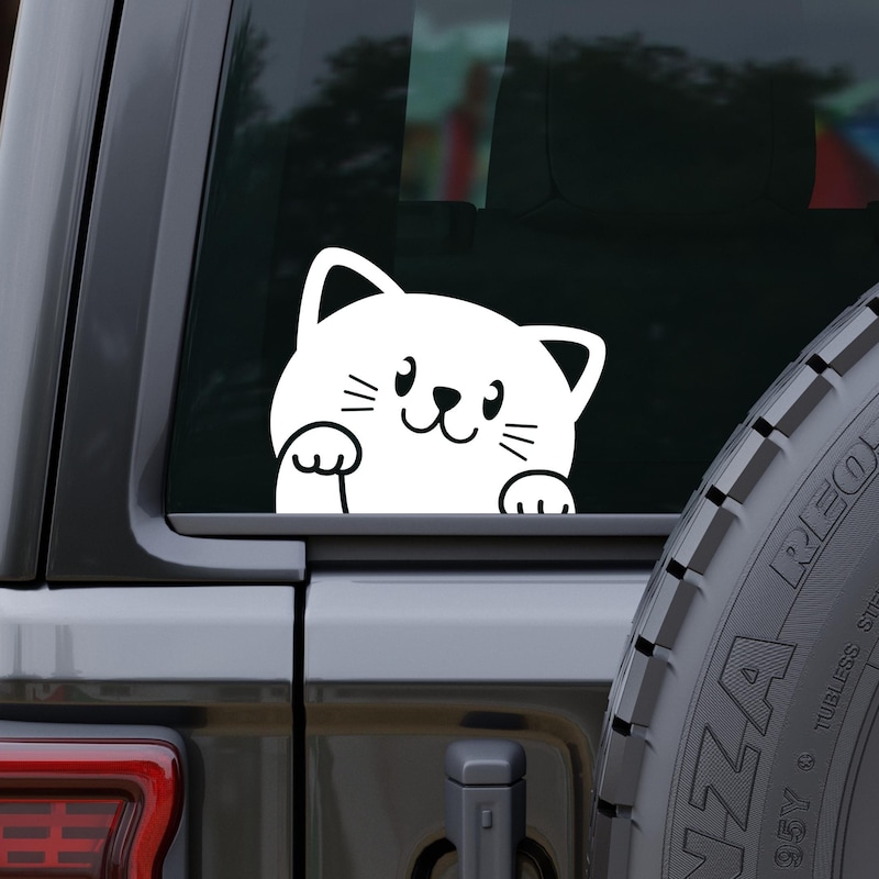 Cat Decal for Car - Etsy