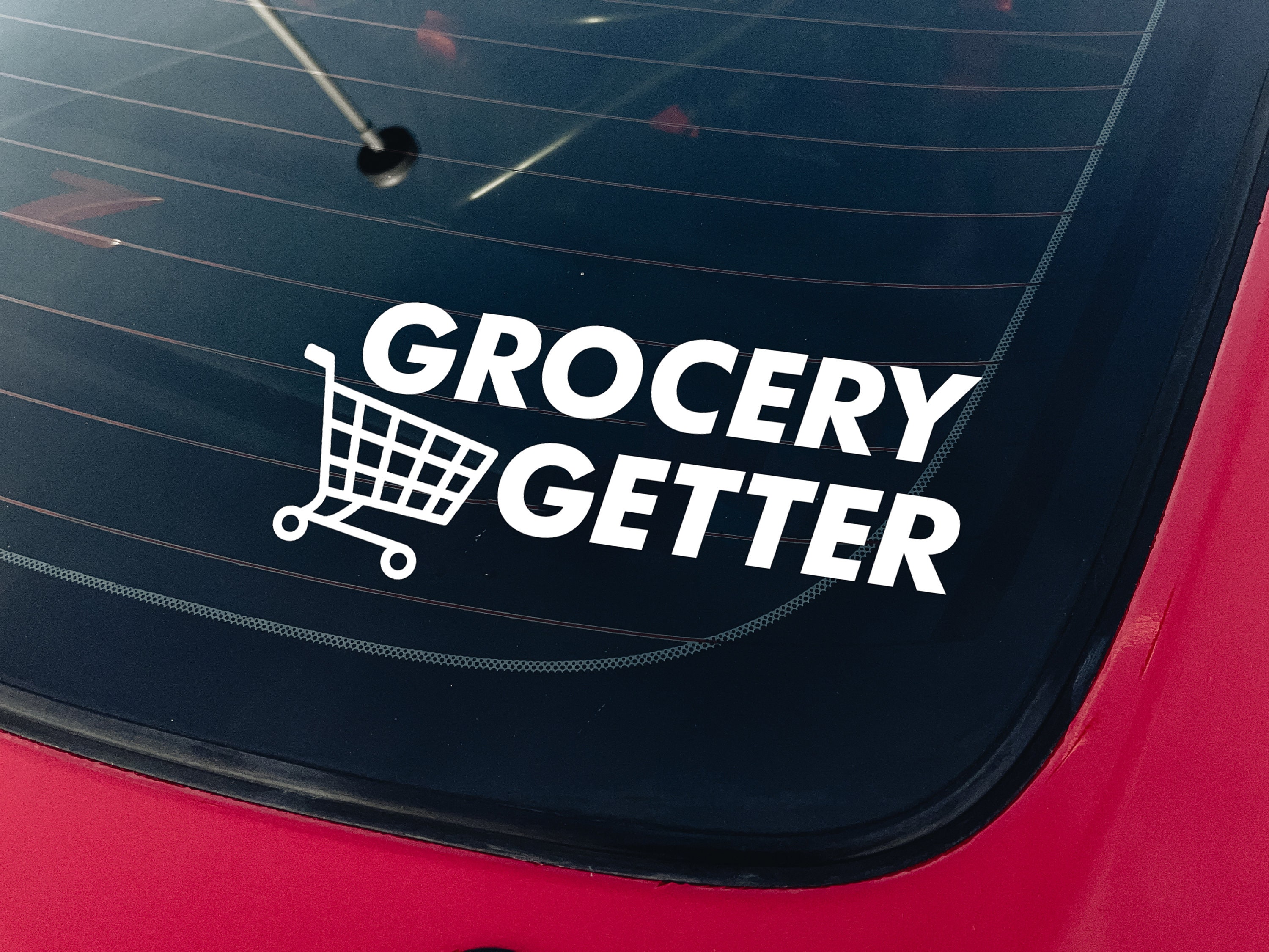 Grocery Getter Vinyl Decal | JDM Street Racing Turbo Funny Car Window ...