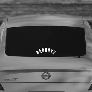 SAD BOYZ Vinyl Decal Text | JDM Japanese Text Banner Exhaust Street ...