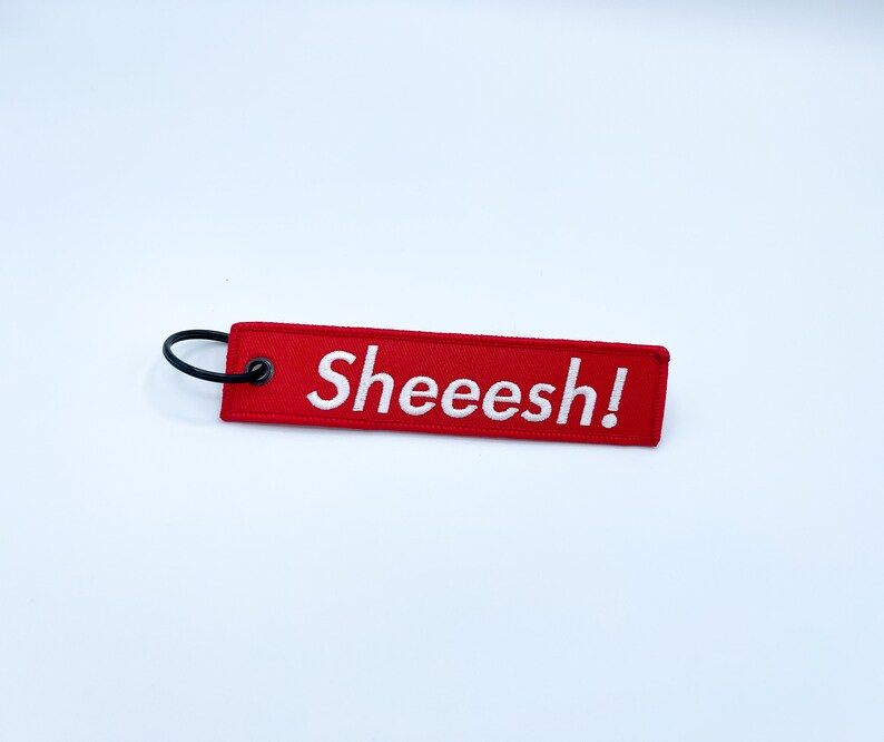 Sheesh Jet Tag Keychain Red JDM Meme Funny Sheeesh Racing - Etsy
